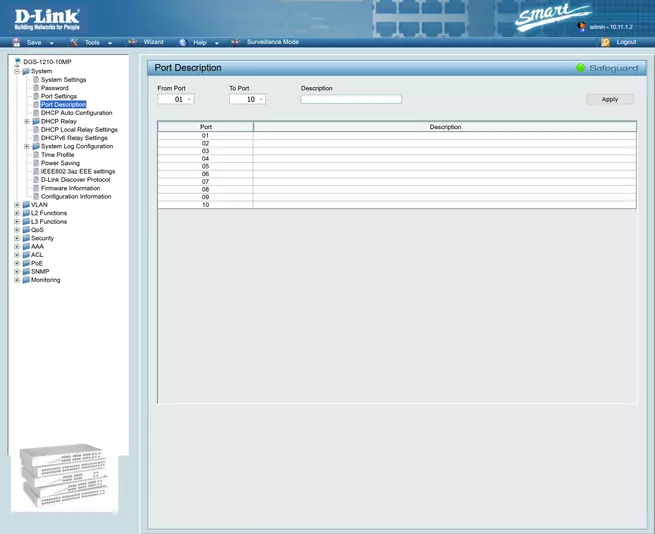 D-Link DGS-1210-10MP: Iloiloga o lenei Gigabit PoE + ma le kili 23494_40