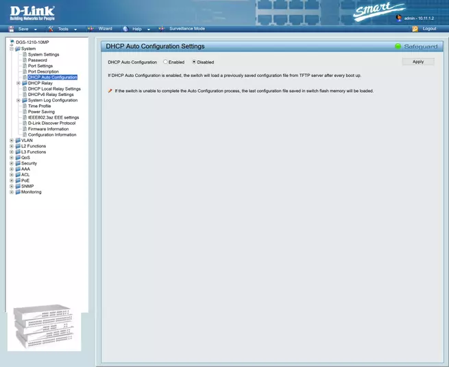 D-Link DGS-1210-10MP: Iloiloga o lenei Gigabit PoE + ma le kili 23494_41