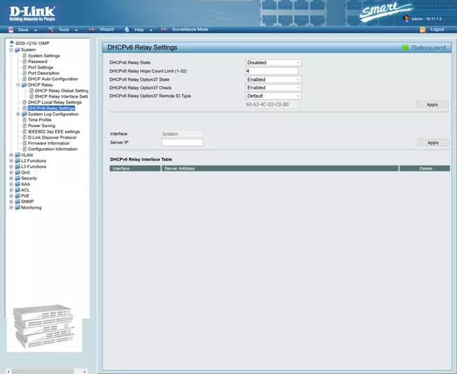 D-Link DGS-1210-10MP: Dib u eegista Gigabit PoE+ iyo beddelka bilaa faneedka 23494_45