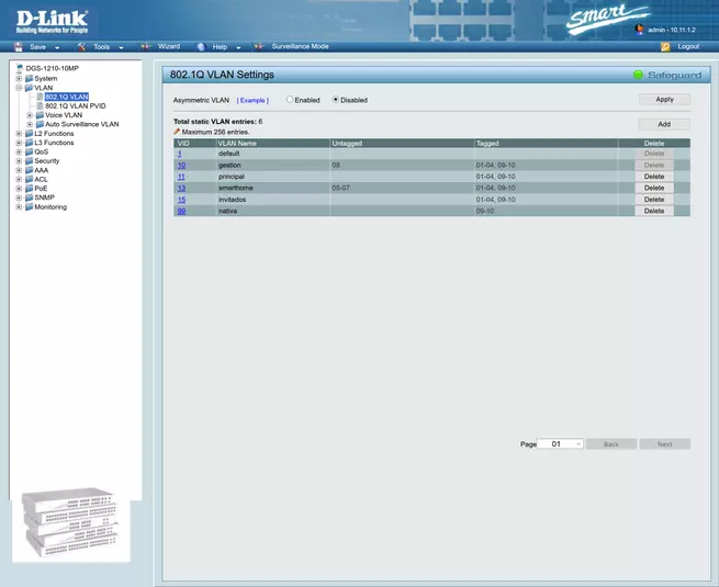 D-Link DGS-1210-10MP: Iloiloga o lenei Gigabit PoE + ma le kili 23494_55