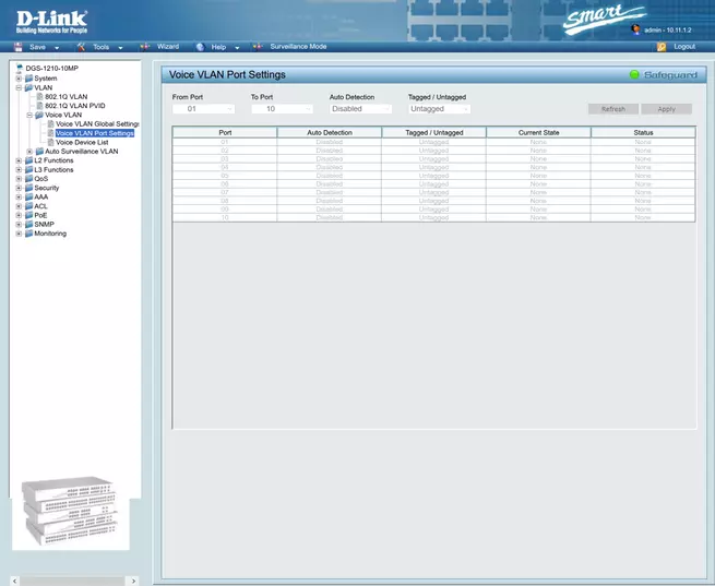 D-Link DGS-1210-10MP: Dib u eegista Gigabit PoE+ iyo beddelka bilaa faneedka 23494_58