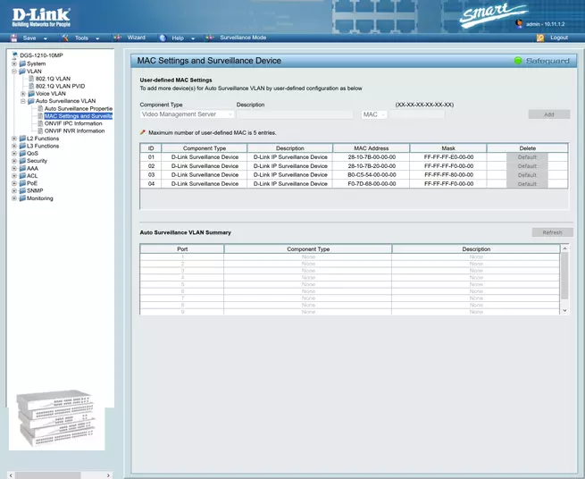 D-Link DGS-1210-10MP: Dib u eegista Gigabit PoE+ iyo beddelka bilaa faneedka 23494_61