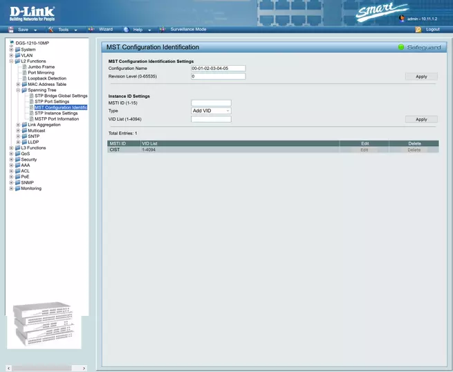 D-Link DGS-1210-10MP: Iloiloga o lenei Gigabit PoE + ma le kili 23494_71