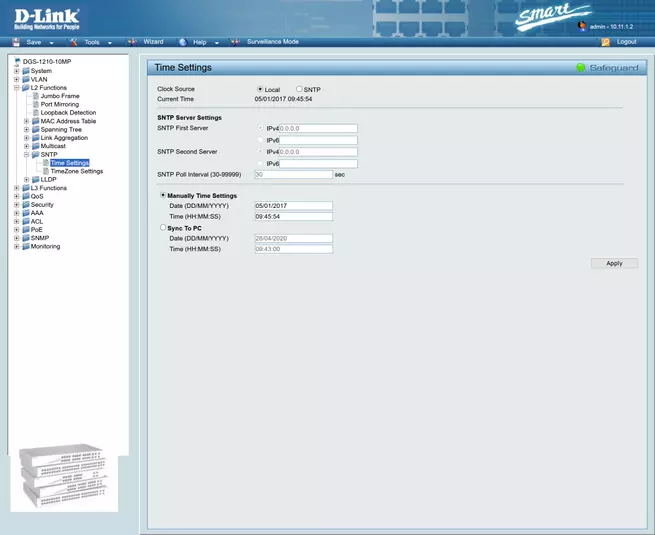 D-Link DGS-1210-10MP: Iloiloga o lenei Gigabit PoE + ma le kili 23494_80