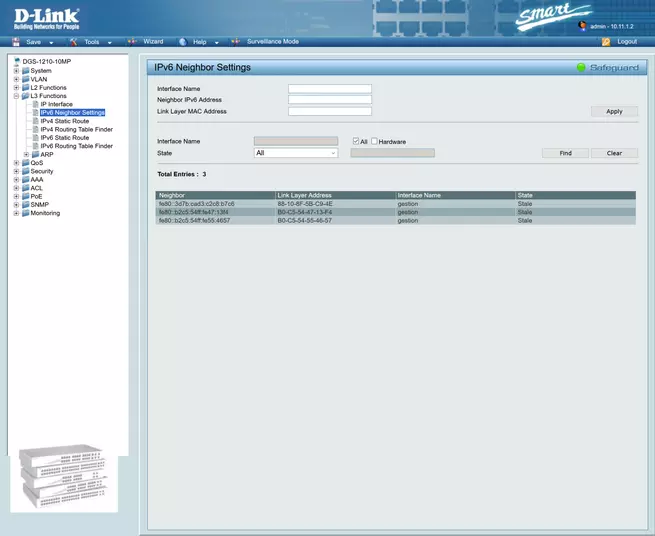 D-Link DGS-1210-10MP: Iloiloga o lenei Gigabit PoE + ma le kili 23494_84