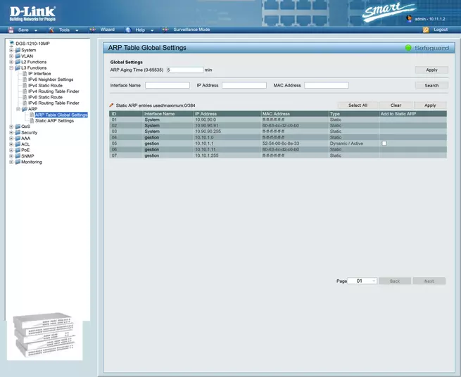 D-Link DGS-1210-10MP: Dib u eegista Gigabit PoE+ iyo beddelka bilaa faneedka 23494_89