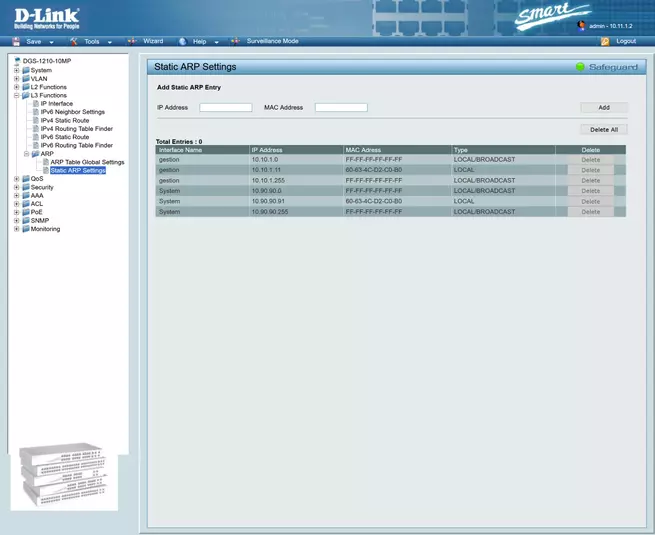 D-Link DGS-1210-10MP: Dib u eegista Gigabit PoE+ iyo beddelka bilaa faneedka 23494_90