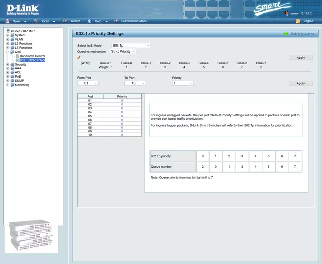 D-Link DGS-1210-10MP: Iloiloga o lenei Gigabit PoE + ma le kili 23494_92