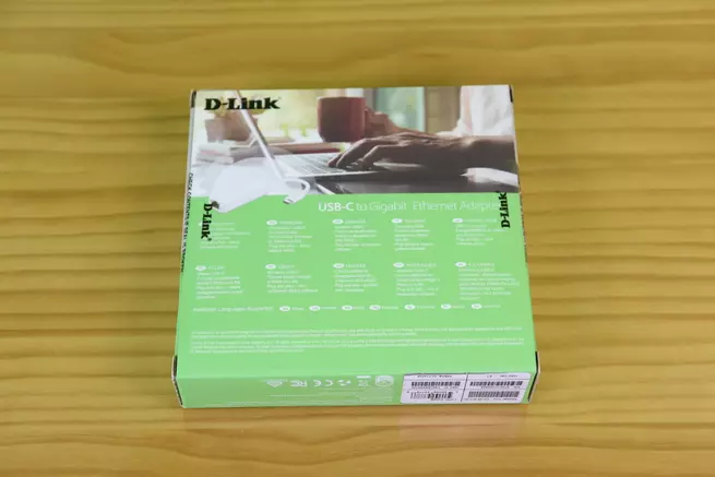 D-Link DUB-E130 USB 3.0 Type-C bo Gigabit Ethernet Adapter Back Box Bi hûrgulî