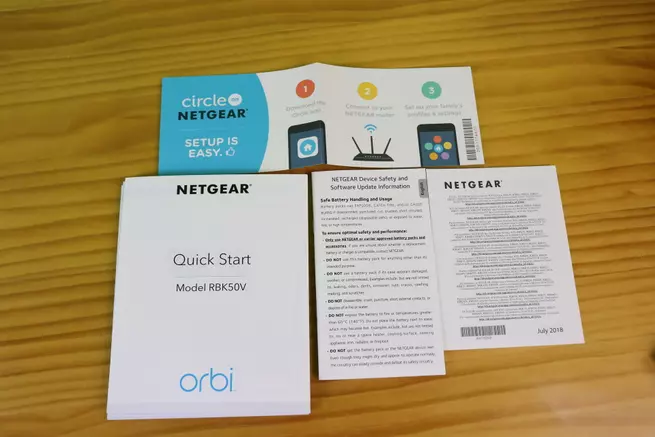 NETGEAR Orbi Voice RBK50V Mesh Wi-Fi sistemoje integruota dokumentacija