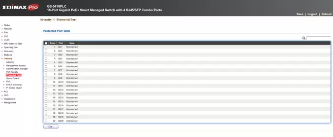 Edimax GS-5416PLC: Dib u eegista L2 PoE+ beddelka la maareeyay 23828_73