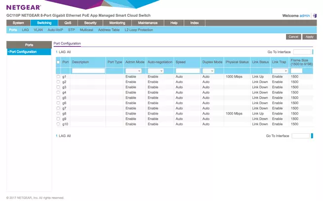 NETGEAR GC110P: Анализ күчергеч 8 порт Gigabit PoE, SFP һәм Cloud 23917_44