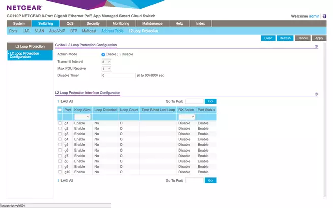 NETGEAR GC110P: Analysis switch 8 port Gigabit PoE, SFP at Cloud 23917_52