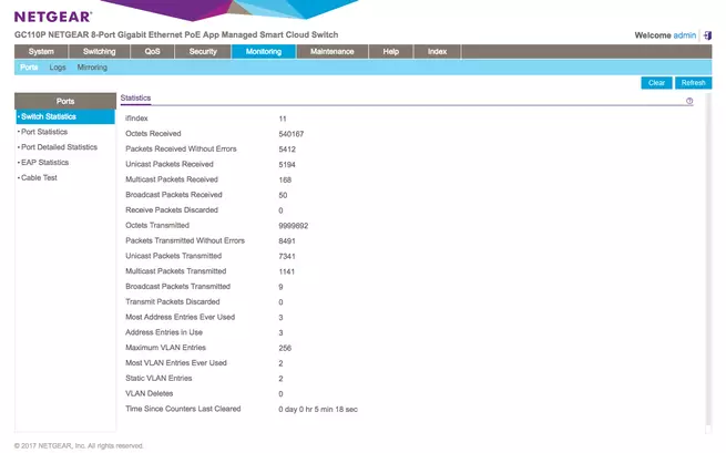 NETGEAR GC110P: பகுப்பாய்வு சுவிட்ச் 8 போர்ட்கள் Gigabit PoE, SFP மற்றும் Cloud 23917_60