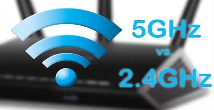 Bedane antarane 2,4 lan 5 GHz