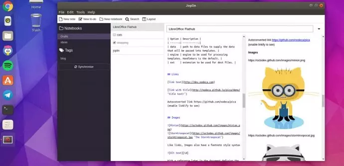 Joplin, mbadala wa Evernote inayopatikana kwa Linux