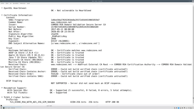 SSLyze: Kilalanin ang tool na ito upang suriin ang seguridad ng SSL/TLS ng isang web server 24136_3