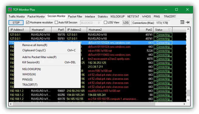 TCP Monitor Plus - gawo