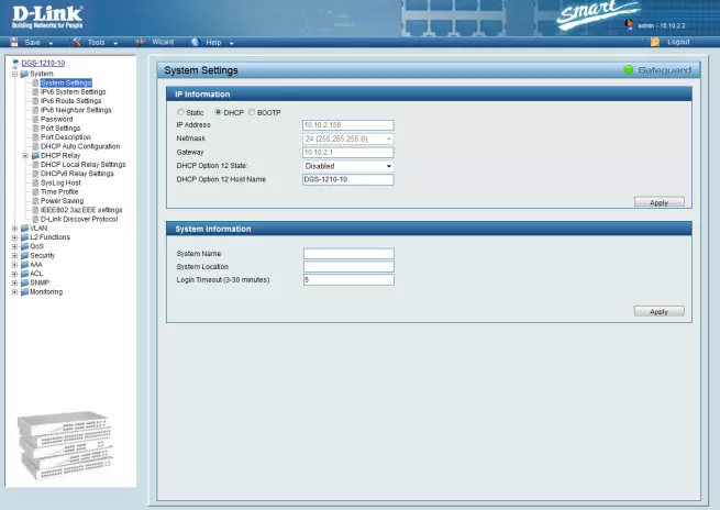 D-Link DGS-1210-10: Sistèm Pati Firmware