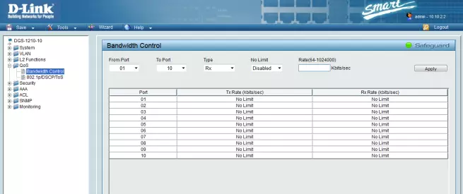 D-Link DGS-1210-10: QoS Pati Firmware