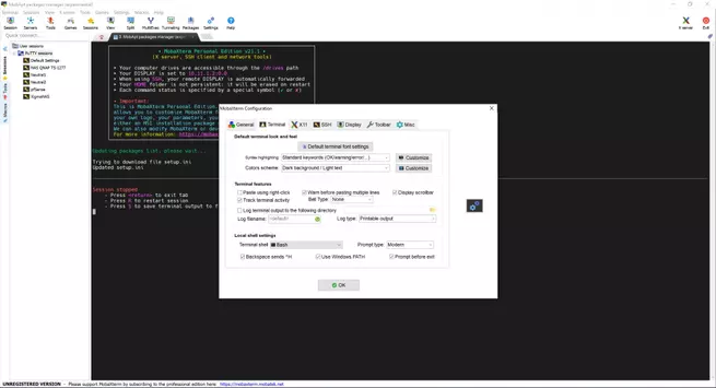 MobaXterm: SSH 클라이언트 및 네트워크 유틸리티가 있는 Windows 10용 터미널 24637_39