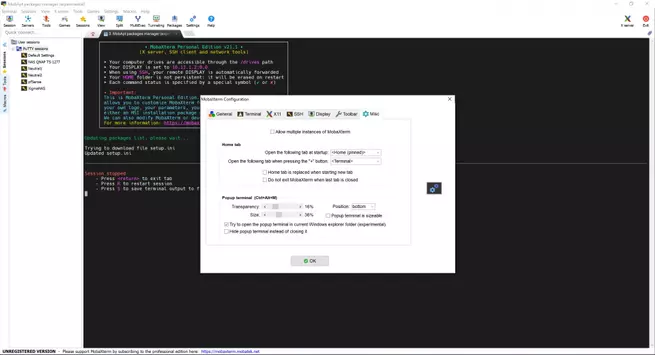 MobaXterm: SSH 클라이언트 및 네트워크 유틸리티가 있는 Windows 10용 터미널 24637_44