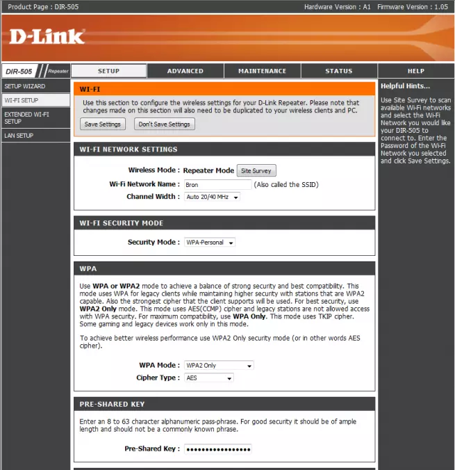 D-Link DIR-505: Tinjauan ngeunaan router Wi-Fi saku ieu sareng repeater kalayan port USB 25054_69