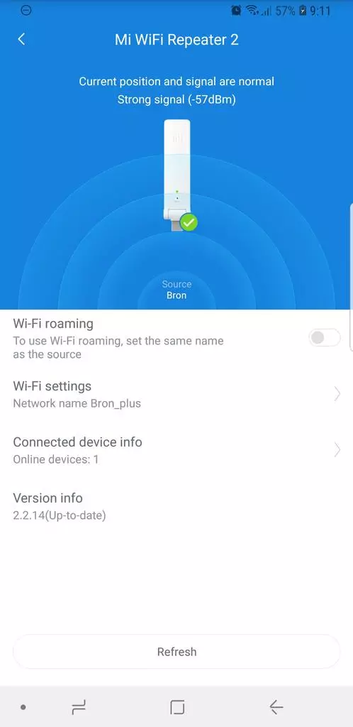 Xiaomi Mi WiFi Repeater 2: Falanqaynta ku celiska ah ee Wi-Fi N300 25275_11