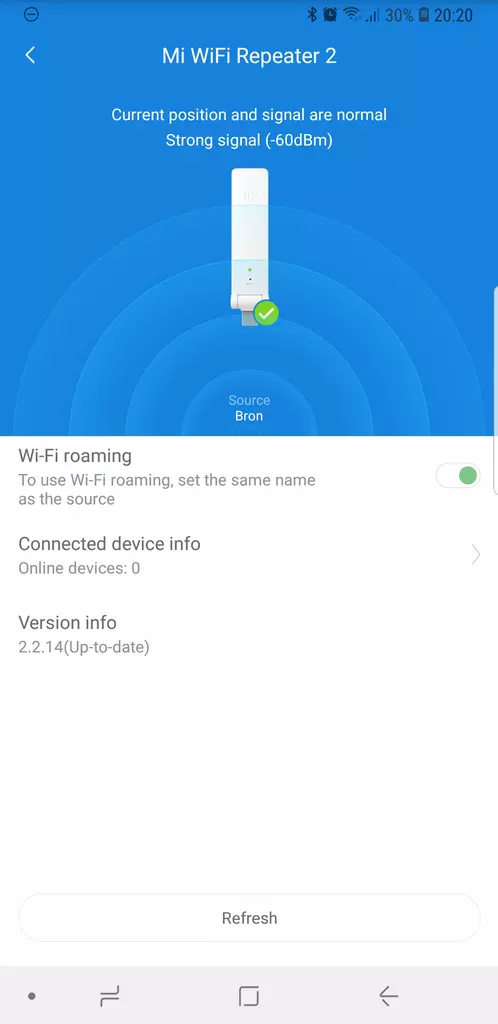 Xiaomi Mi WiFi Repeater 2: Falanqaynta ku celiska ah ee Wi-Fi N300 25275_32