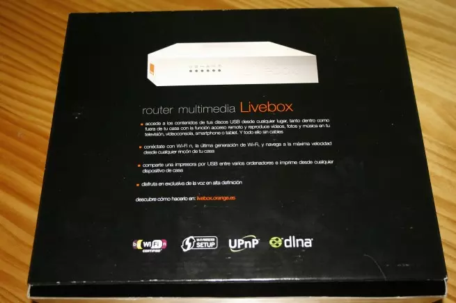 Vue arrière du boîtier de la Nouvelle Livebox