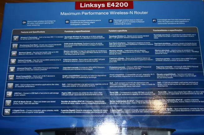 Cisco Linksys E4200 കേസിന്റെ പിൻഭാഗം