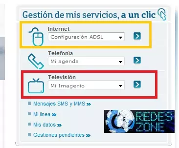 Bukana ea router e fanoeng ke Movistar ho bareki ba eona ba likhokahano tsa VDSL 25332_3