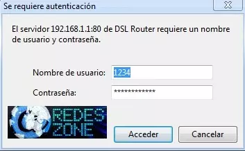 Bukana ea router e fanoeng ke Movistar ho bareki ba eona ba likhokahano tsa VDSL 25332_7