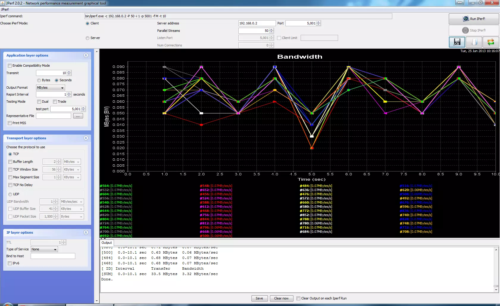 802.11ac 50 سلسلا JPerf. اسٽوريج روم