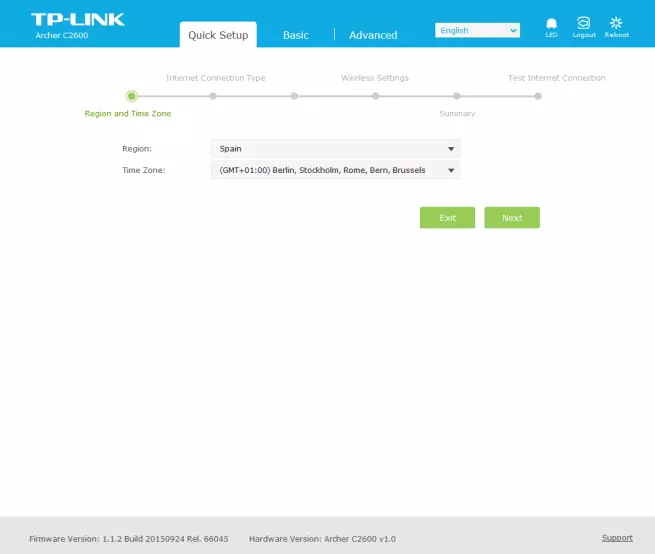 TP-LINK Archer C2600: סעטאַפּ וויזערד