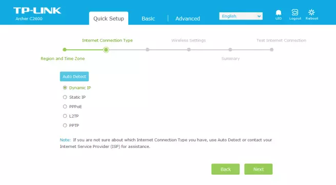 TP-LINK Archer C2600: Setup Wizard