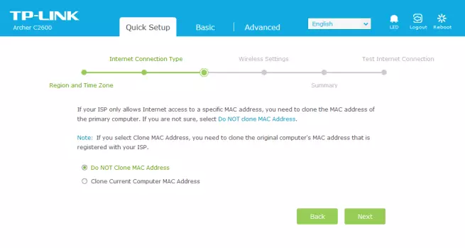 TP-LINK Archer C2600: Setup Wizard