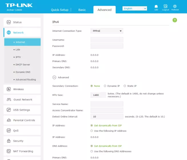 TP-LINK Archer C2600: Menu Lanjutan