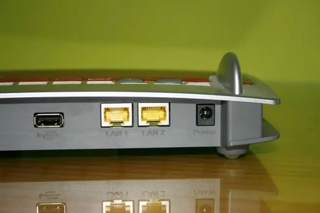 Detail view of the Gigabit Ethernet ports of the FRITZ!Box 7330
