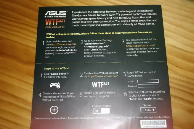 ASUS RT-AC5300 marşrutlaşdırıcısında WTFast