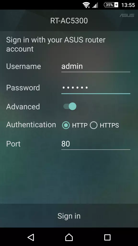 ASUS Router app alang sa Android