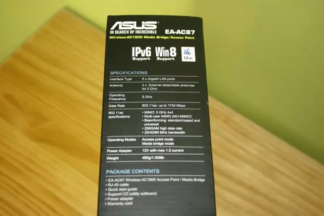 ASUS EA-AC87: Wi-FI AC1800 ಮತ್ತು ಗಿಗಾಬಿಟ್ ಈಥರ್ನೆಟ್ ಜೊತೆಗೆ ಈ ಸೇತುವೆ ಮತ್ತು AP ನ ವಿಶ್ಲೇಷಣೆ 25382_13