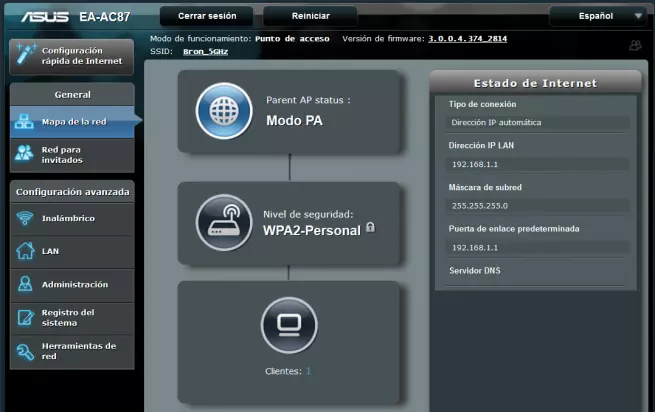 ASUS EA-AC87: Analysis of this bridge and AP with Wi-FI AC1800 and Gigabit Ethernet 25382_65