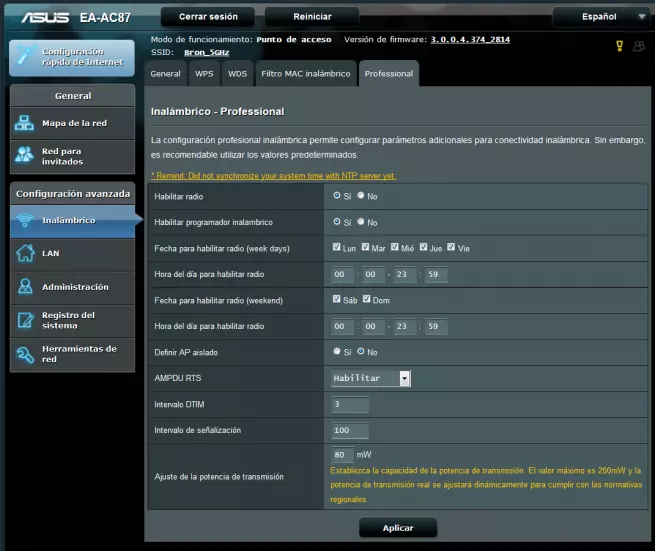 ASUS EA-AC87: Analisis sasak ieu sareng AP nganggo Wi-FI AC1800 sareng Gigabit Ethernet 25382_69