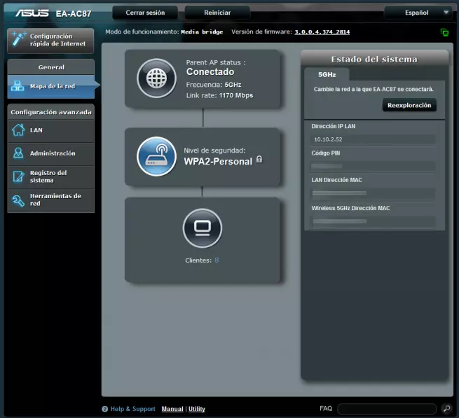 ASUS EA-AC87: Analysis of this bridge and AP with Wi-FI AC1800 and Gigabit Ethernet 25382_75