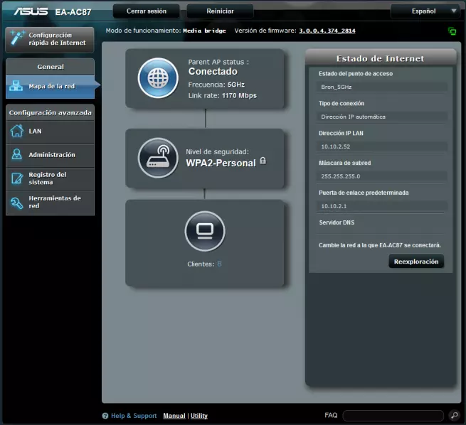 ASUS EA-AC87: Analysis of this bridge and AP with Wi-FI AC1800 and Gigabit Ethernet 25382_76