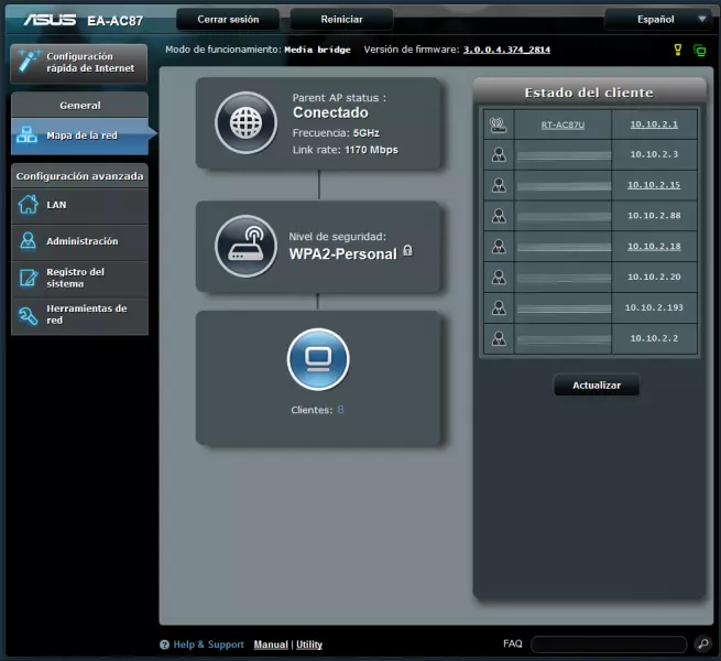 ASUS EA-AC87: Analysis of this bridge and AP with Wi-FI AC1800 and Gigabit Ethernet 25382_77