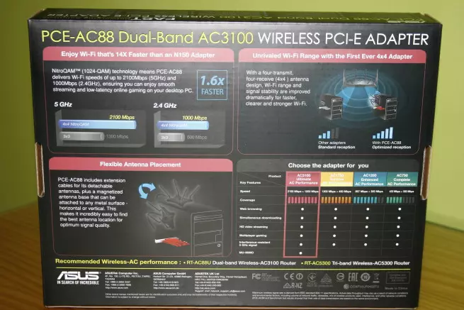 ASUS PCE-AC88 कार्ड केस फिर्ता