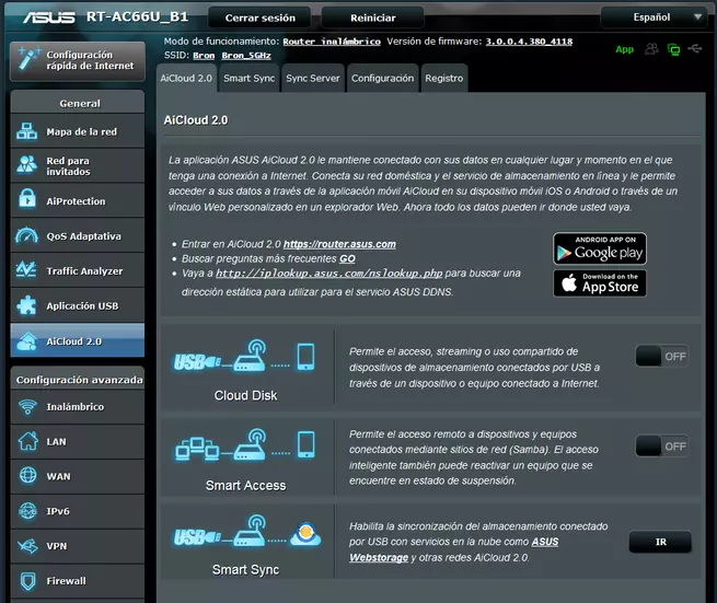 ASUS RT-AC66U B1: Iloiloga o lenei alalaupapa fou ma Wi-Fi AC1750 25422_72