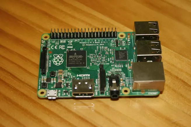 Predná strana Raspberry Pi 2, ktorá je mozgom Nextcloud Boxu